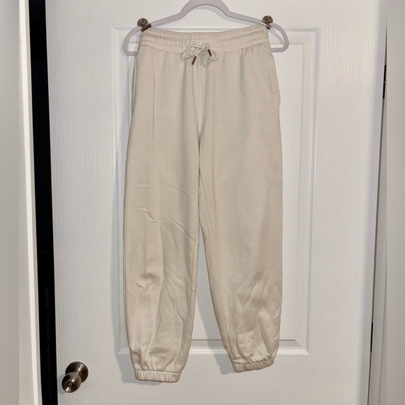 H&M | Pants & Jumpsuits | Hm Cream Track Pants | Poshmark